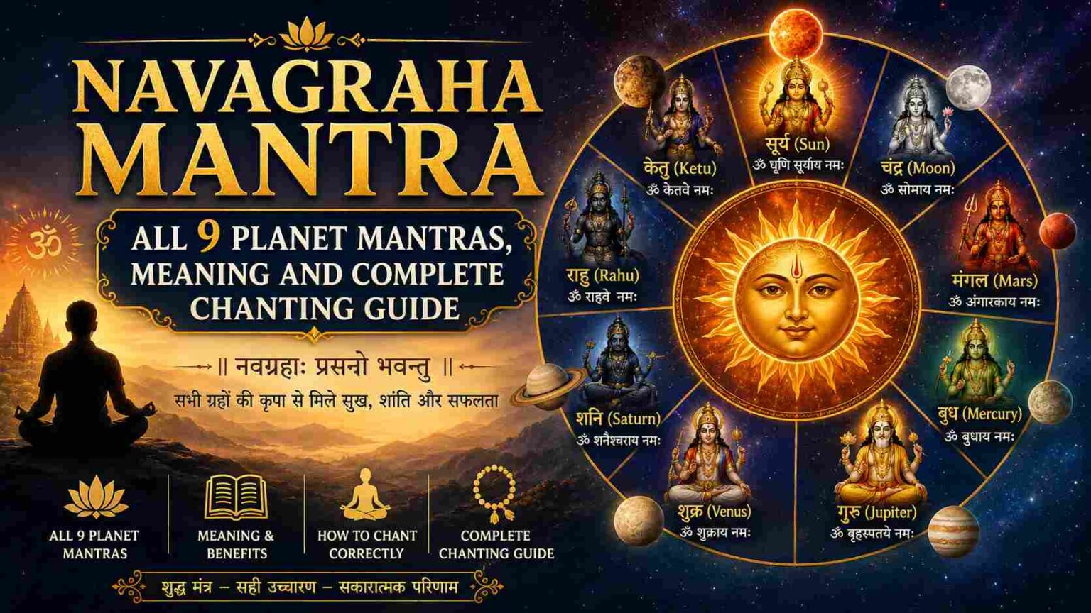 Navagraha Mantra: All 9 Planet Mantras with Meaning and Rules